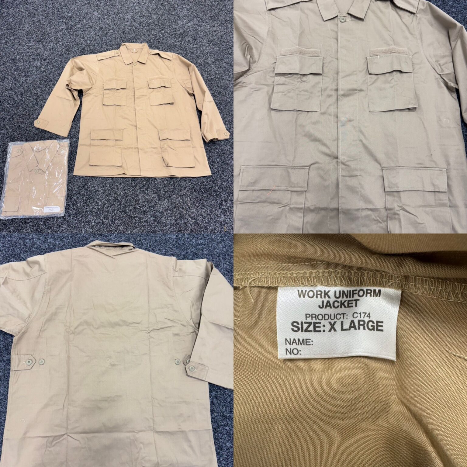 khaki Battle Dress Uniform (BDU) coat - Feltons Army Surplus Stores